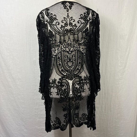 Alberto Makali | Tops | Alberto Makali Mesh Crochet Wrap Cape Women M ...